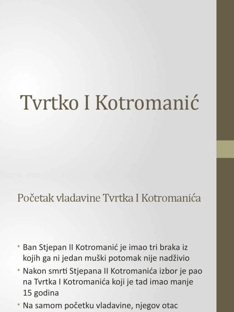 Tvrtko I Kotromanić | PDF