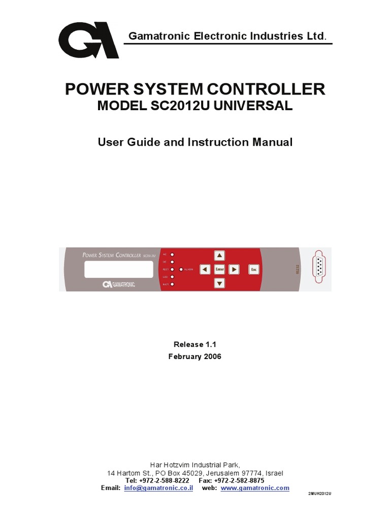Power System Controller: Model SC2012U Universal | PDF | Rectifier | Power Supply
