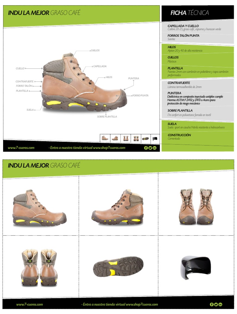 Ficha Tecnica Botas Seguridad | PDF | Polímeros | Sustancias químicas