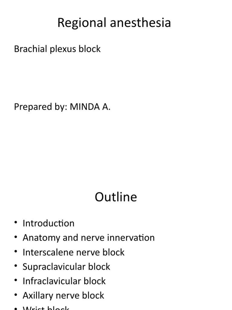 Brachial Plexus Block Techniques | PDF | Arm | Anatomical Terms Of Motion
