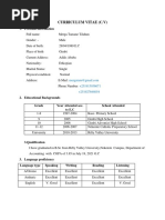CV Format and Application in Ethiopia | PDF | Ethiopia