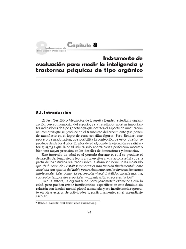 Test Gestaltico Visomotor de Bender | PDF | Esquizofrenia | Trastorno ...