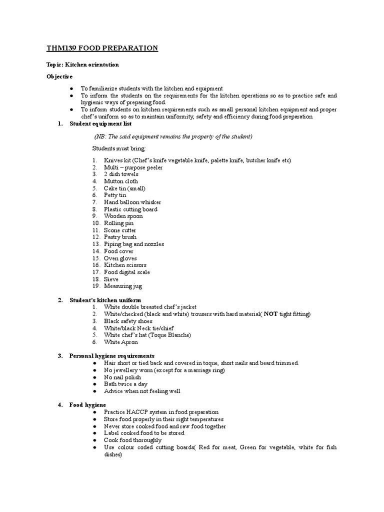Food Preparation | PDF | Yeast | Foodborne Illness