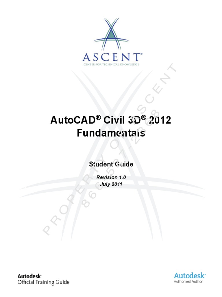 AutoCAD Civil 3D Fundamentals | PDF | Autodesk | Auto Cad