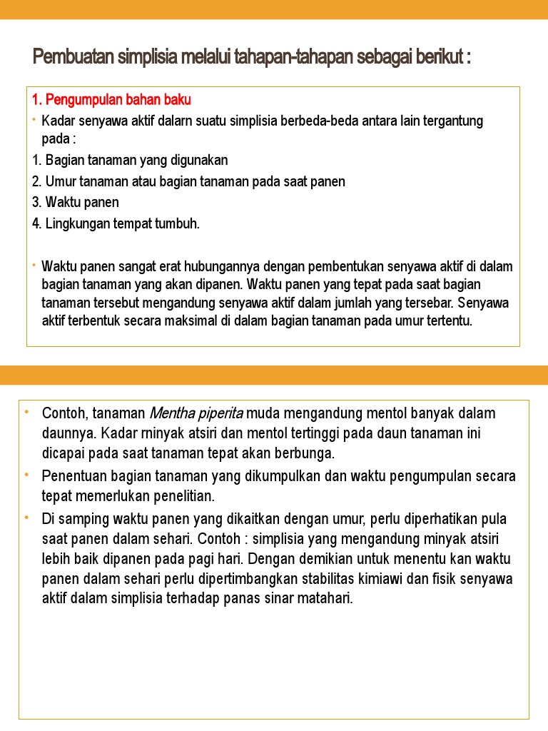 Persiapan Simplisia | PDF