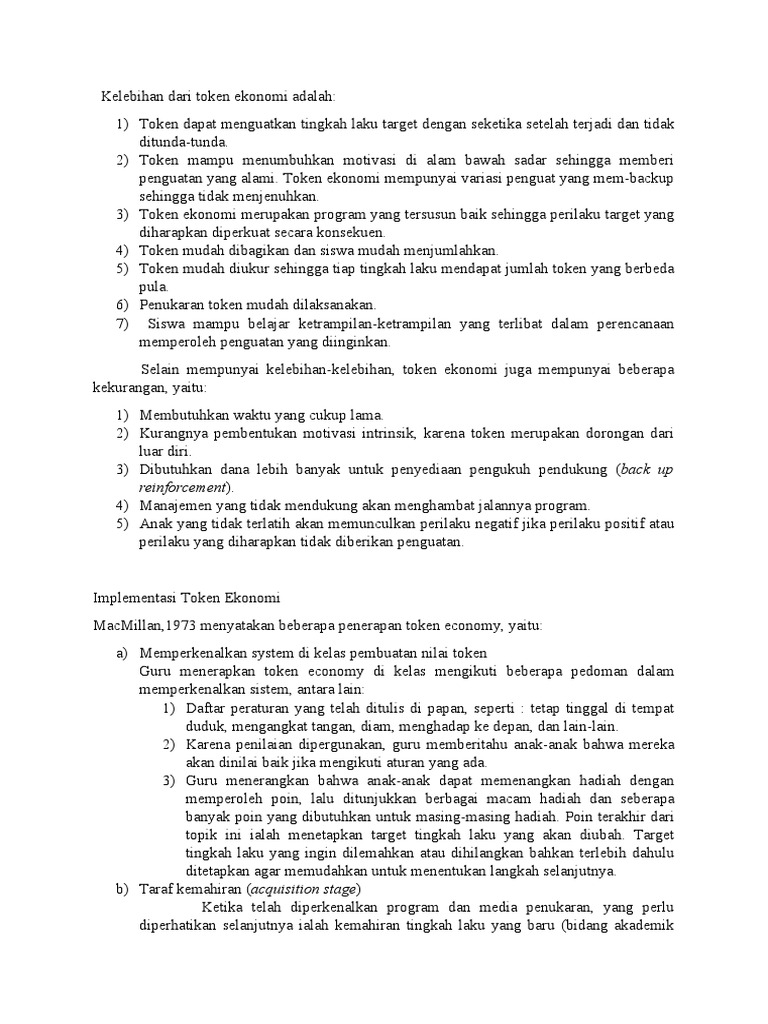 Token Ekonomi | PDF