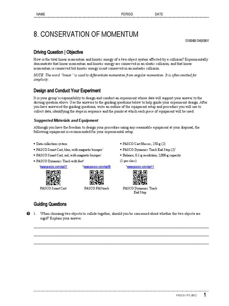 Momentum Conservation in Collisions Experiment | PDF | Collision | Momentum
