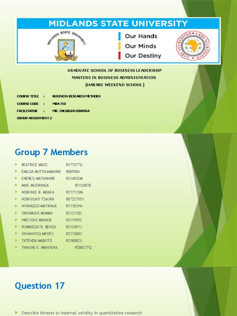 Group 7 Presentation 2 | PDF | Validity (Statistics) | Science