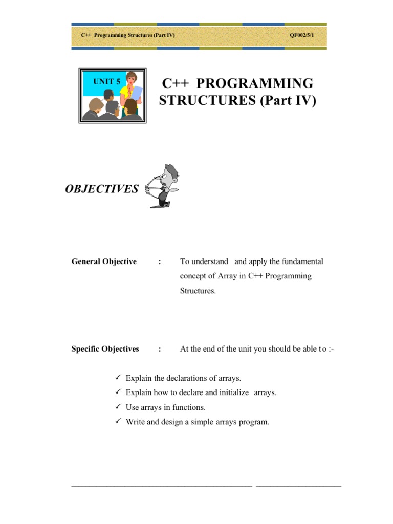 Unit 5 - Object Oriented Programming / C++ | Download Free PDF | Array ...