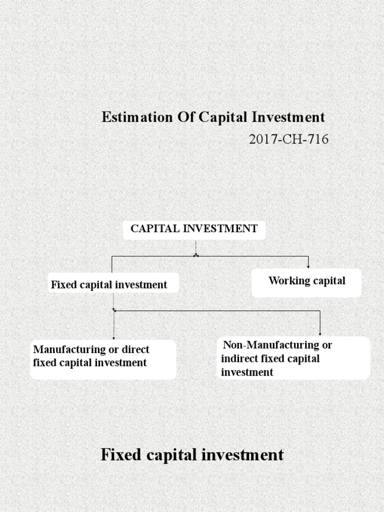 Estimation of Capital Investment | PDF | Capital (Economics) | Investing