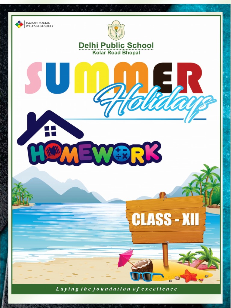 Dps Kolar Class Xii - Final Holiday Homework | PDF | Homework | Curriculum