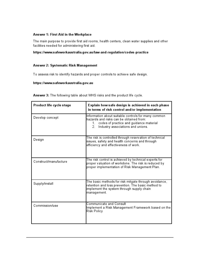 BSBWHS616 Student Assessment Tasks | PDF | Risk | Risk Management BSBWHS616 Student Assessment Tasks | PDF | Risk | Risk Management