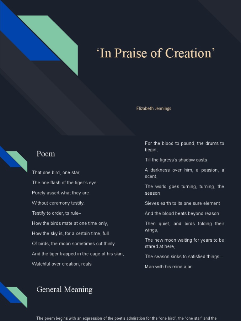 ‘in Praise of Creation’ | PDF | Poetry