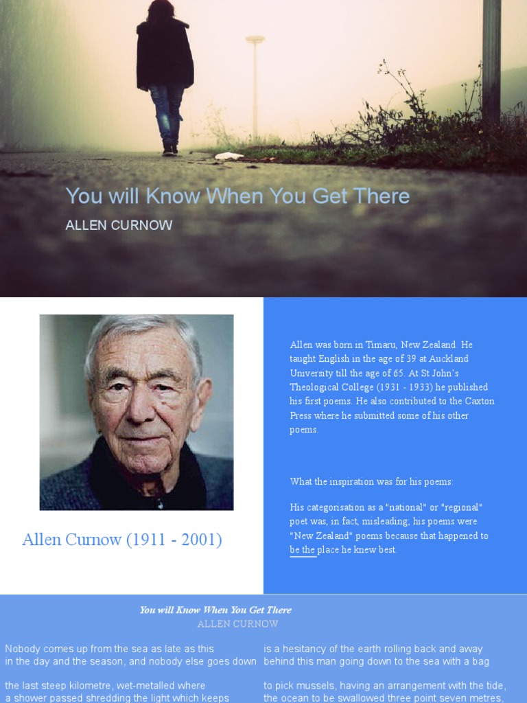 You Will Know When You Get There' | PDF | Sea | Poetry