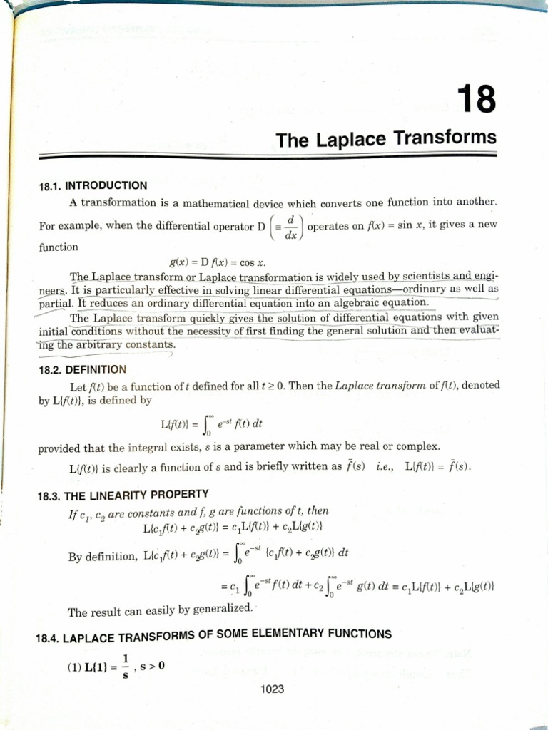 Laplace Transform | PDF