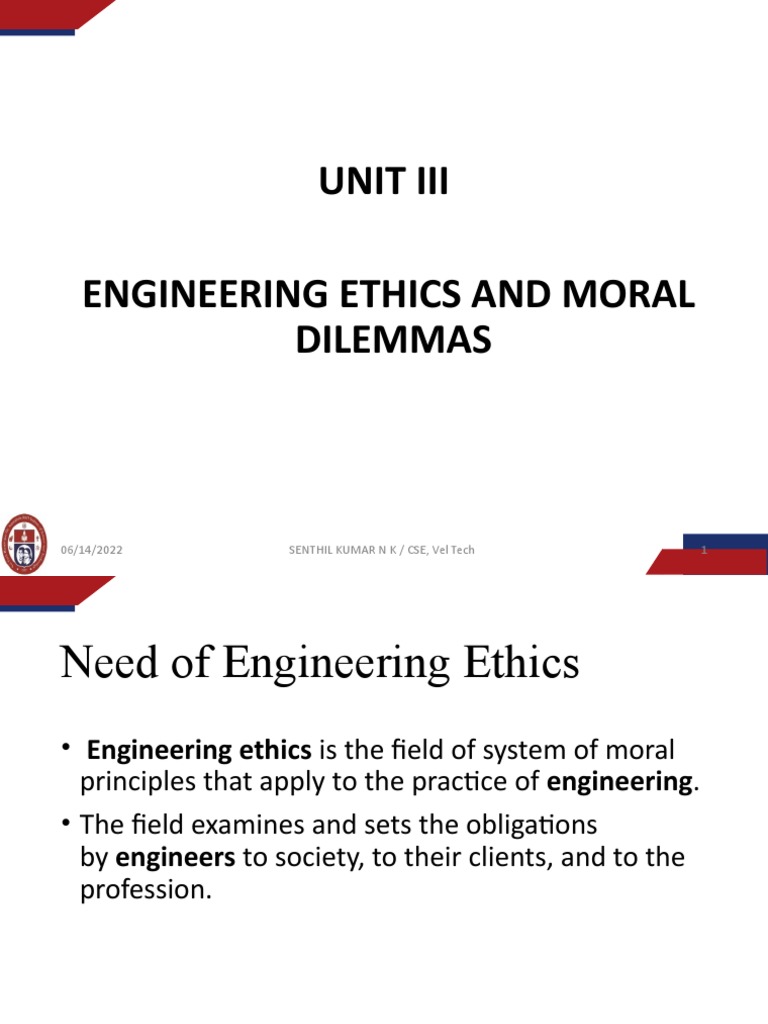 UNIT 3 PPT 1155CS101 - Ethics in Engineering | PDF | Value (Ethics) | Morality