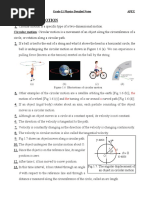 Circular Motion Formula Sheet Class11 | PDF
