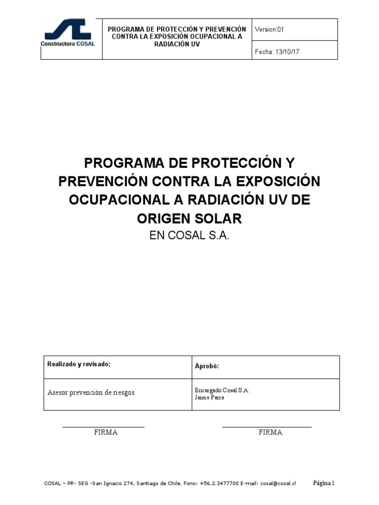 Programa de Radiacion UV Solar | PDF | Ultravioleta | Cáncer