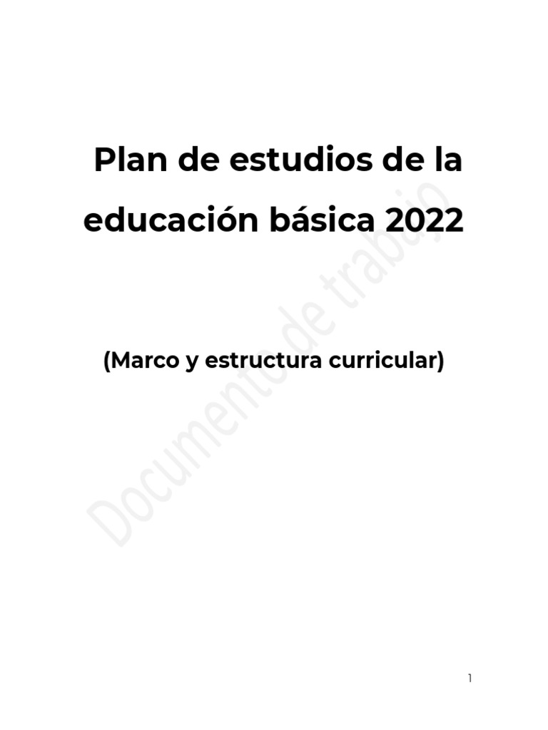 Marco Curricular y Plan de Estudios 31 Mayo 2022 | PDF | Plan de ...