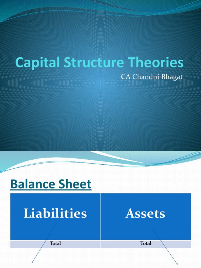 Capital Structure Theories | PDF | Capital Structure | Financial Capital