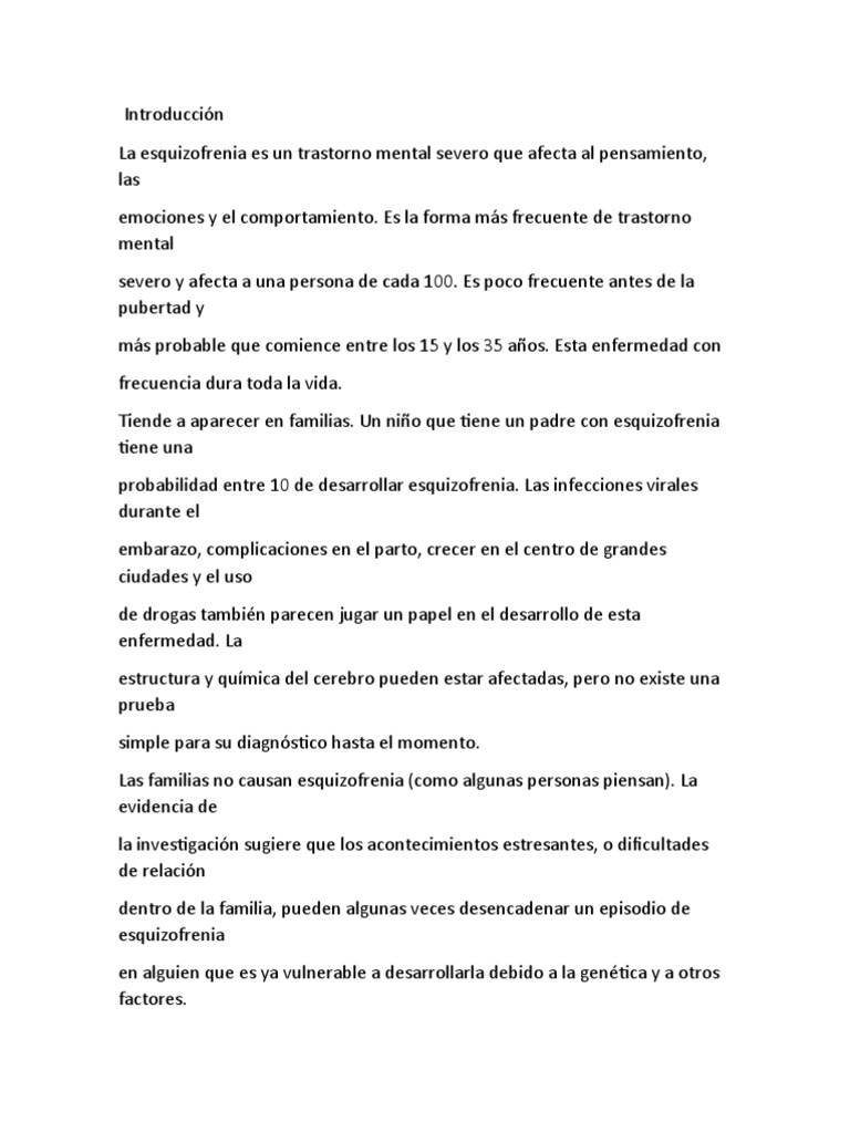 Escrisofenia 4a Alumna Carolina de Jesus | PDF | Esquizofrenia | Suicidio