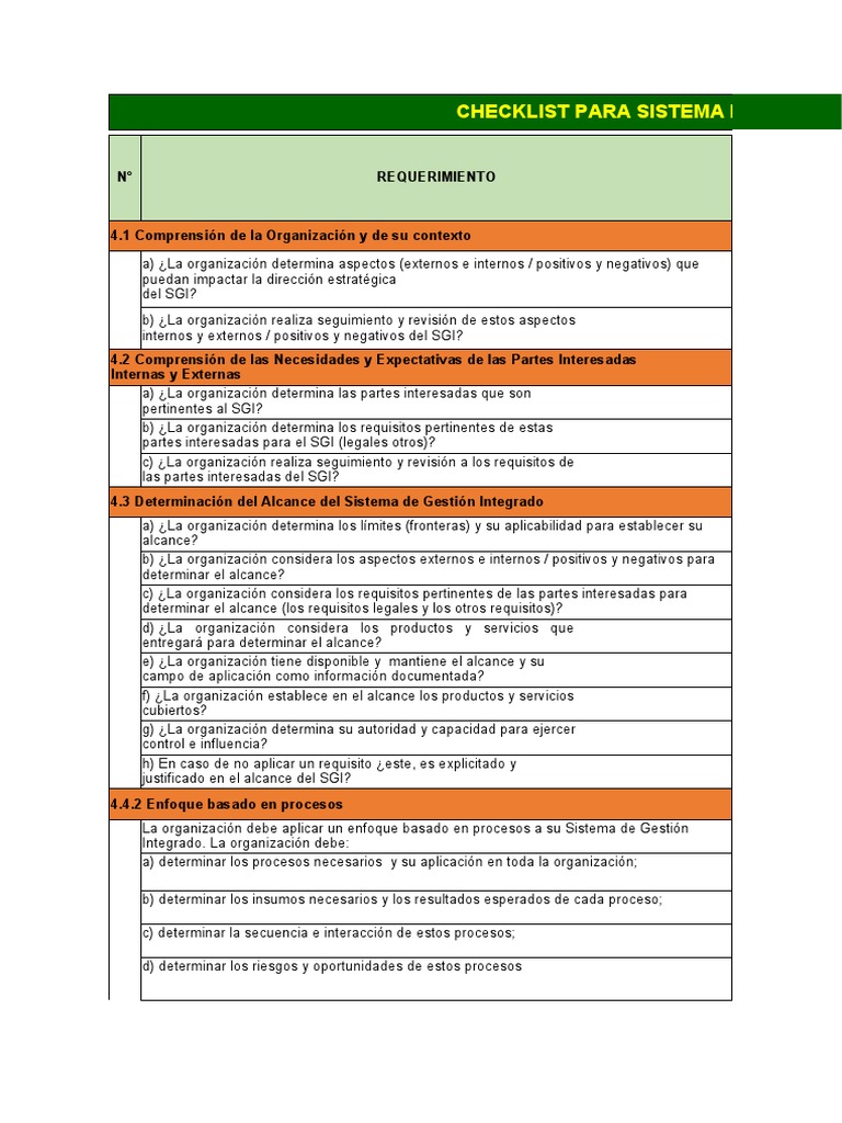 Check List Áreas - Seguimiento - 2022 | PDF | Planificación | Calidad ...