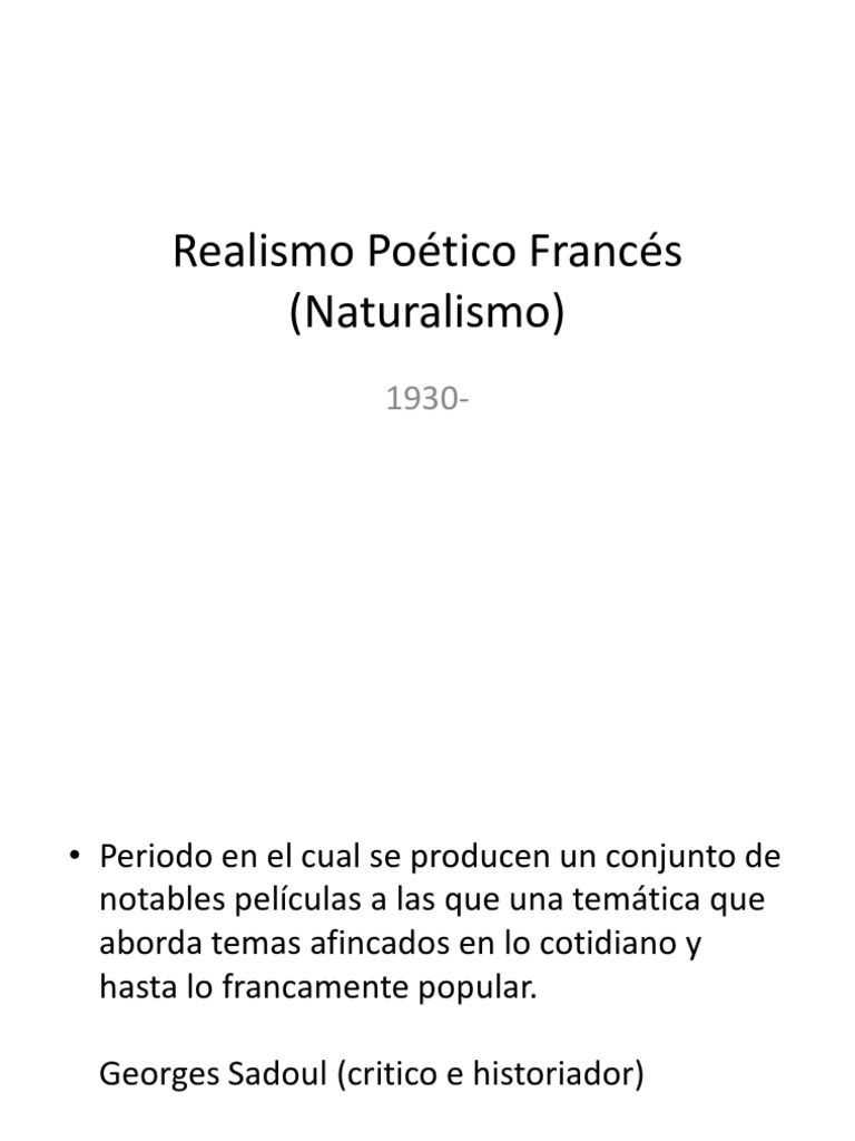 Realismo Poético Francés | PDF