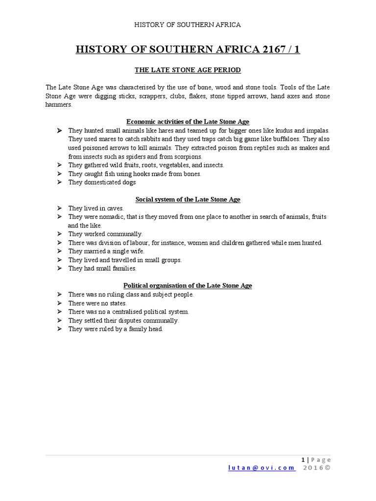 O Level African History Notes | PDF | Zimbabwe