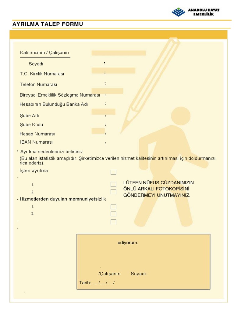 Ayrilma Talep Formu | PDF