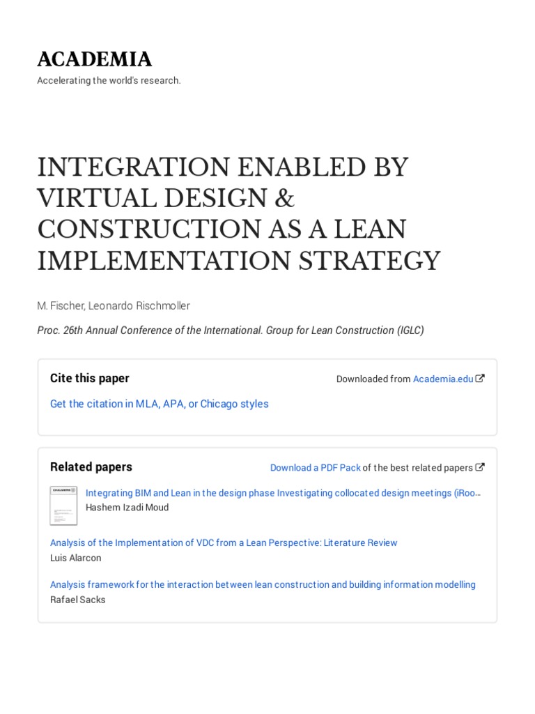 Lean Construction Integration | PDF | Building Information Modeling ...