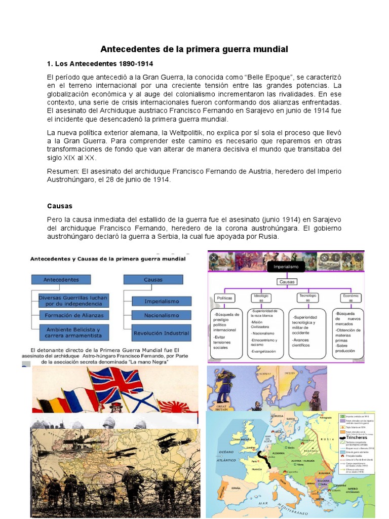 Antecedentes de La Primera Guerra Mundial | PDF