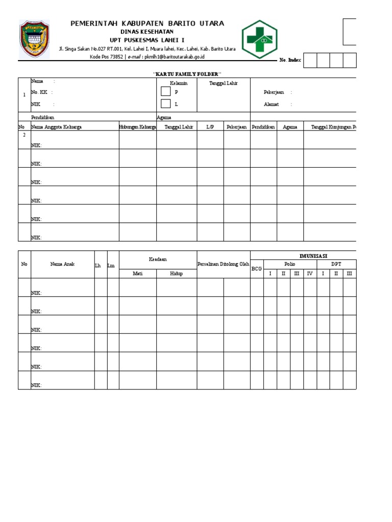 Family Folder Puskesmas Pdf