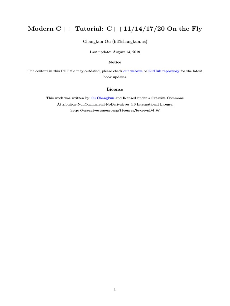 Modern CPP Tutorial en Us | PDF | C++ | Subroutine