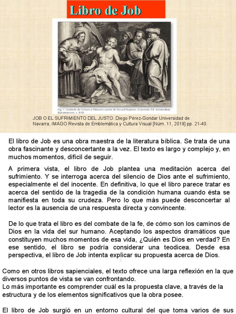 Job o El Sufrimiento Del Justo | PDF | Libro de trabajo | Satán