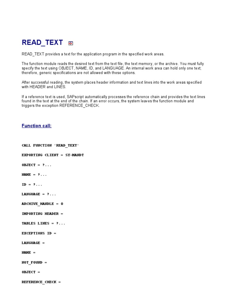 FM Read - Text | PDF | Parameter (Computer Programming) | Subroutine