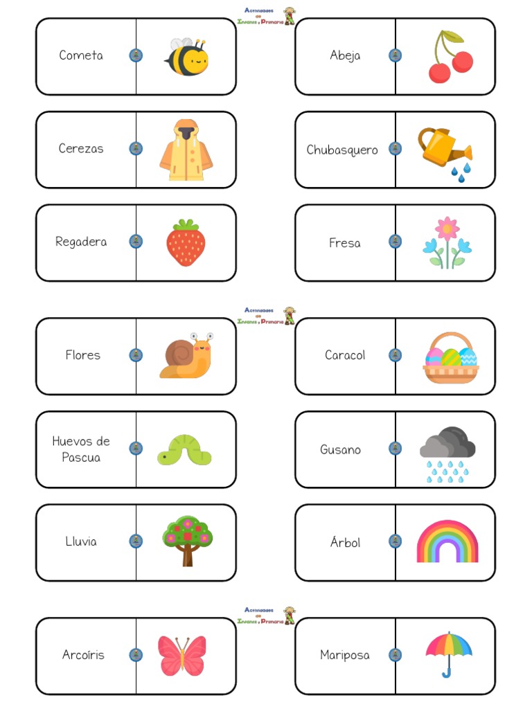 domino-vocabulario-primavera | PDF