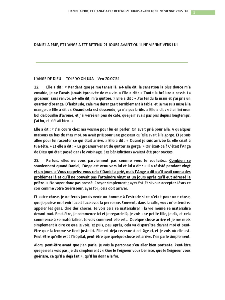 Daniel A Prié Et L - Ange A Été Retenu 21 Jours Avant Qu - Il Ne Vienne ...