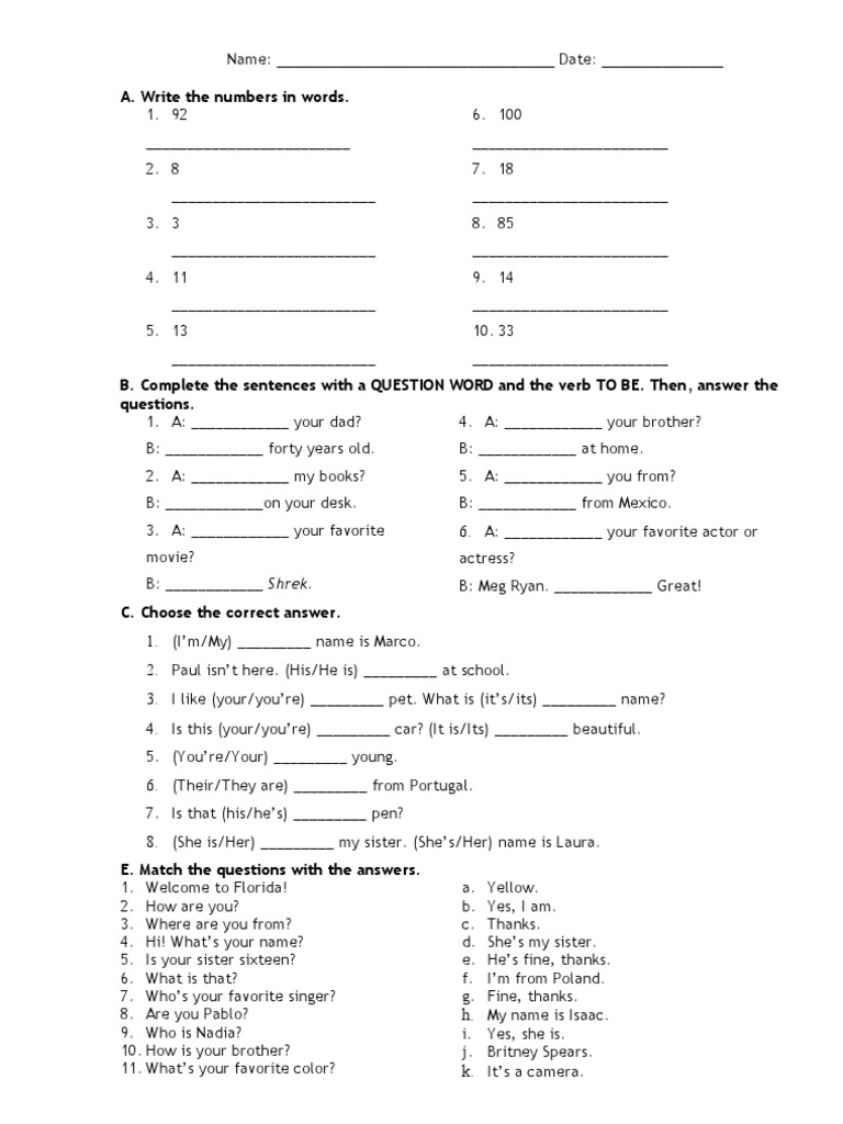 English Language Practice Worksheet | PDF | Language Arts & Discipline