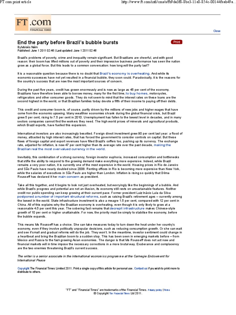 Brazil Bubble | PDF | Economic Bubble | Brazil