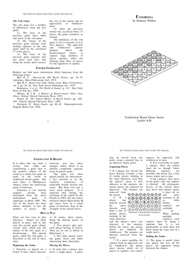 Leaflet 26 Fanorona | PDF | Traditional Games | Gaming