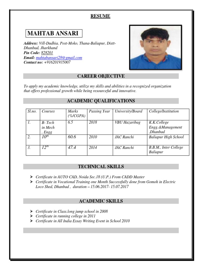 Mahtab's Resume | PDF