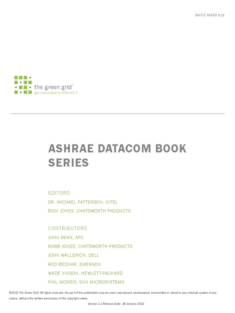 Ashrae Datacom Book Series: Editors | PDF | Data Center | Humidity