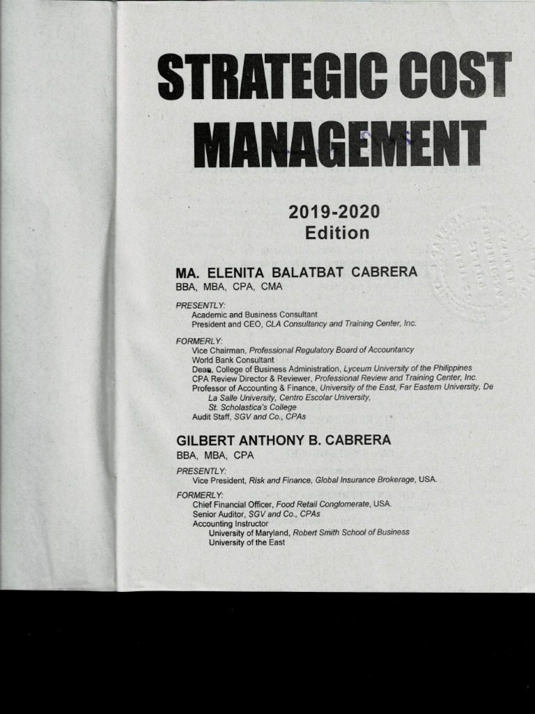Strategic Cost Management | PDF