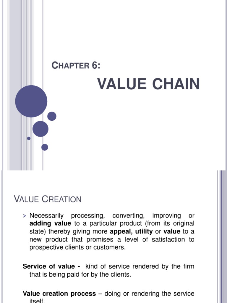 Chapter 4 Value Chain | PDF | Value Chain | Supply Chain