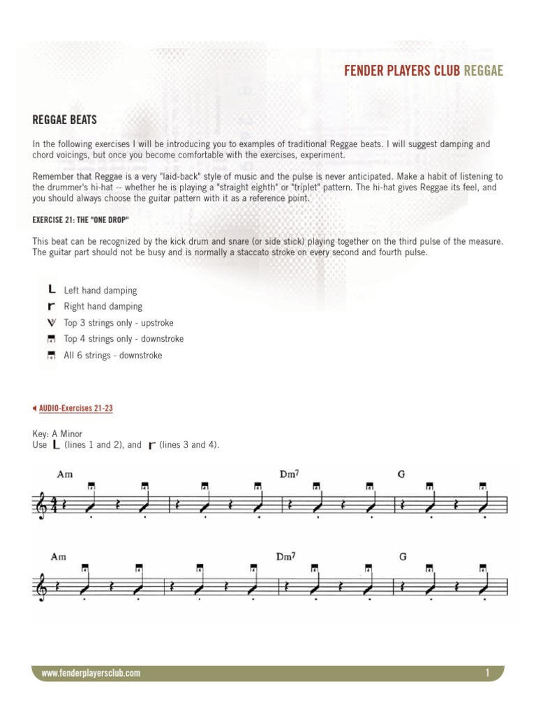 Reggae Beats: Fender Players Club | PDF | Reggae | Guitars