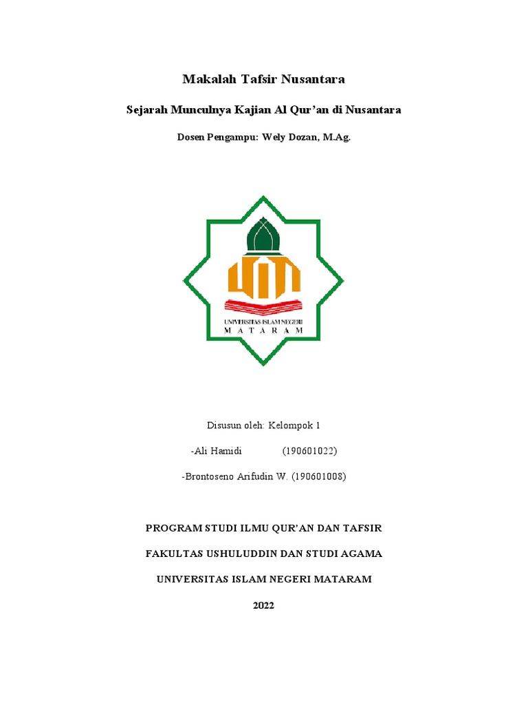 Sejarah Tafsir Al-Qur’an di Nusantara | PDF