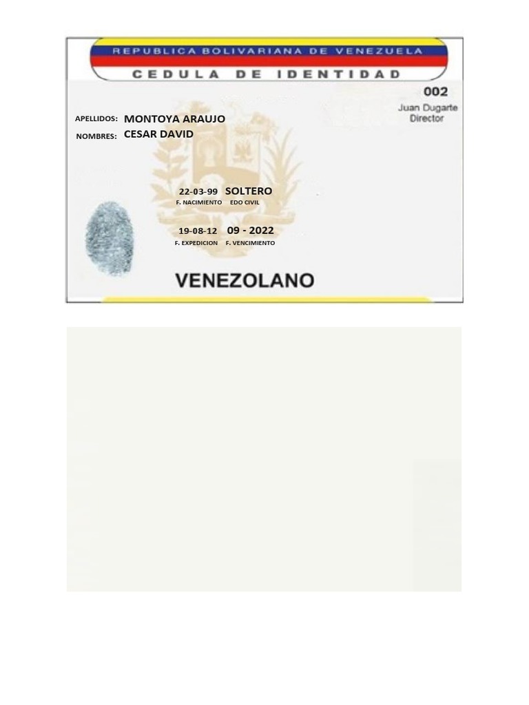 Cedula Plantilla | PDF