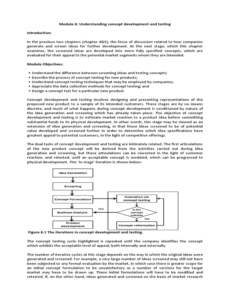 Module 6 - Understanding Concept Development and Testing | PDF ...