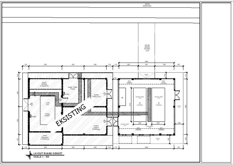 Eksisting: SKALA 1: 100 Layout Ruang Genset | PDF