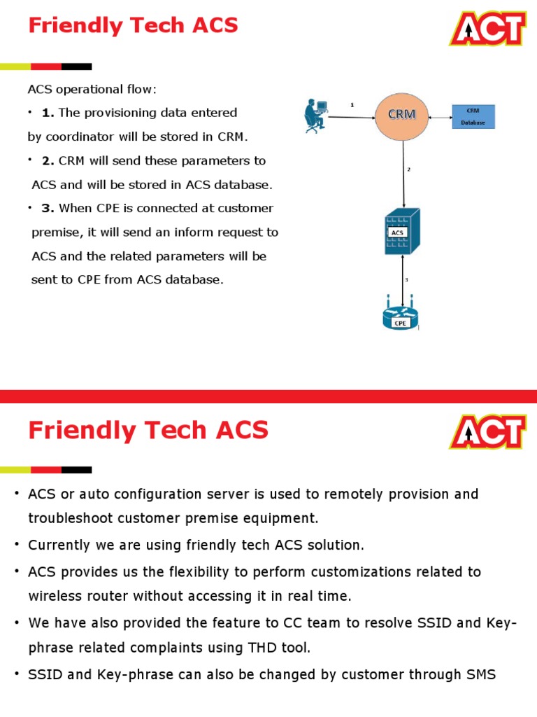 ACS Training PPT | PDF | Wi Fi | Router (Computing)